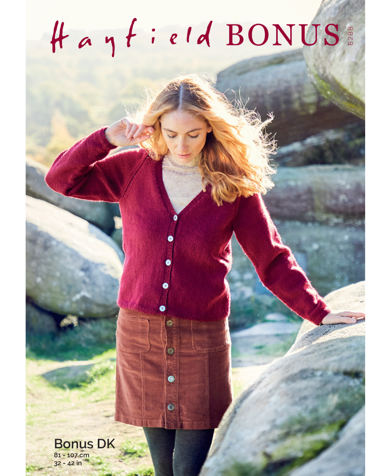 Sirdar 8288 Cardigan in Hayfield Bonus DK (Leaflet) – Wool and Crafts